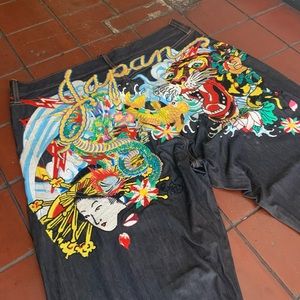 Ed Hardy | Jeans | Mens Ed Hardy Japan Raw Blue Limited Edition Denim ...